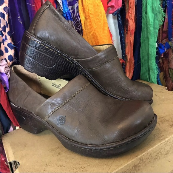 Born | Shoes | Born Toby Clogs W8230 Brown Leather Lined Womens 8 M Pre ...